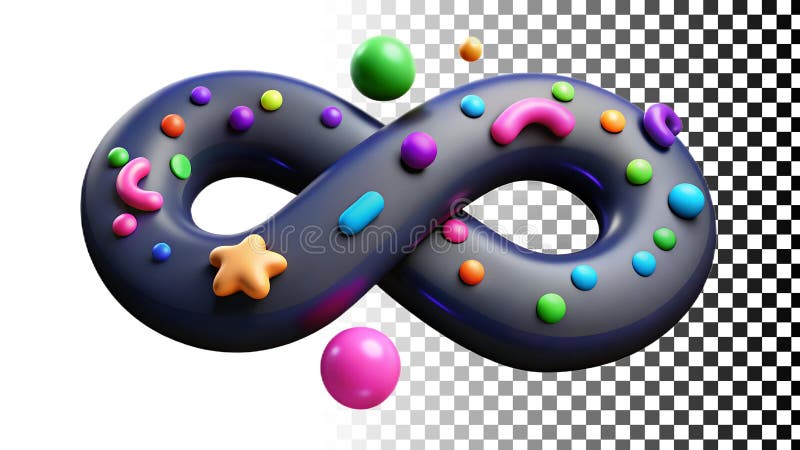 Infinity Symbol with Decoration, Eternity and Endless Loop Icon Png ...