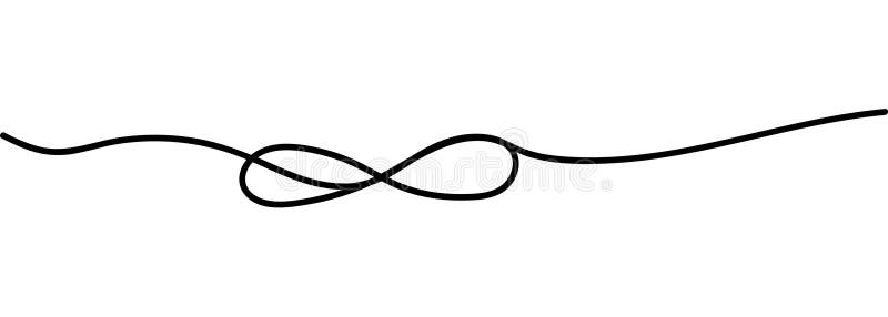 Infinity Symbol Drawn by One Line Stock Vector - Illustration of ...