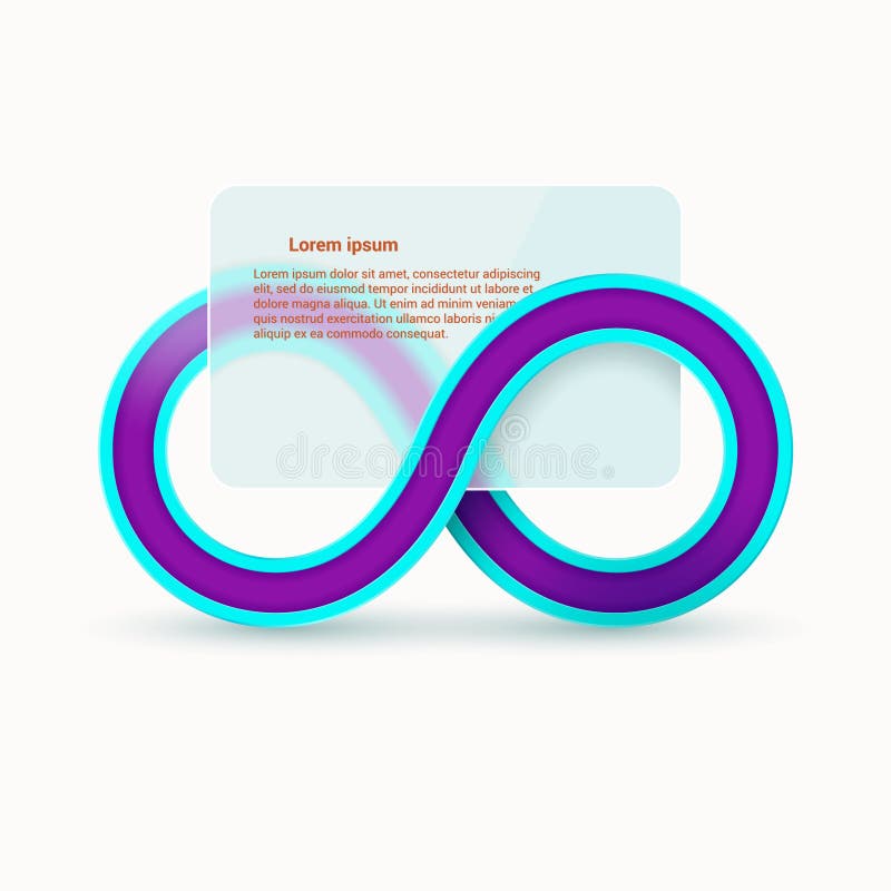 Infinity Symbol with Empty Frame or Map for Your Text. Vector ...