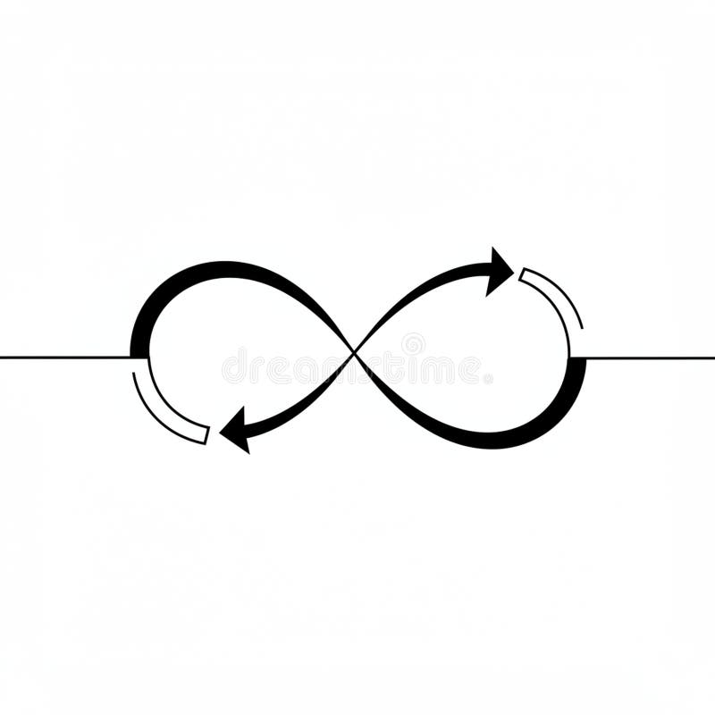 Infinity Symbol Featuring Two Curved Arrows, One Pointing Clockwise and ...