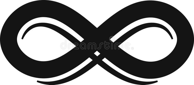 Infinity Symbol Formed by Double Black Lines Creating an Eight Shape ...