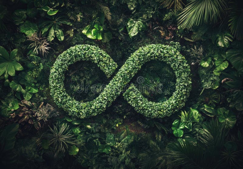 Infinite Green Paradise stock illustration. Illustration of texture ...