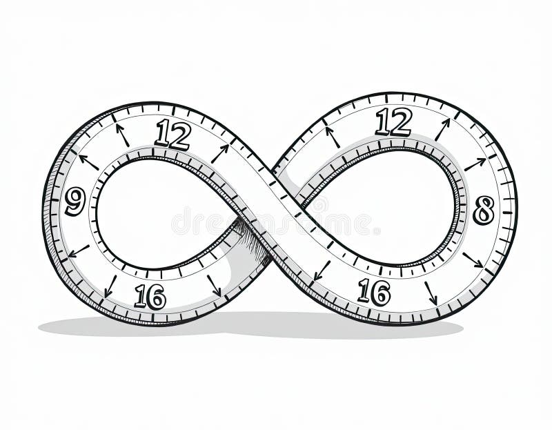 Infinity Symbol Formed by Measuring Tape Clock - Continuous Time ...