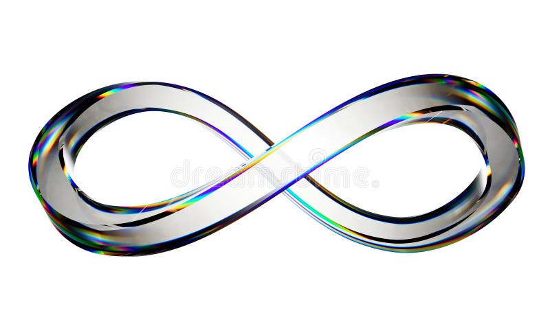 Infinity Symbol Glass stock illustration. Illustration of shot - 376443808