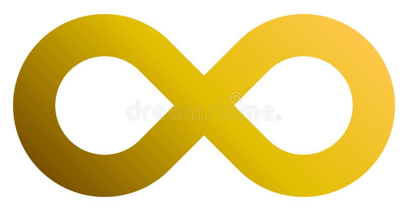 Infinity Symbol Golden - Gradient Standard - Isolated - Vector Stock ...