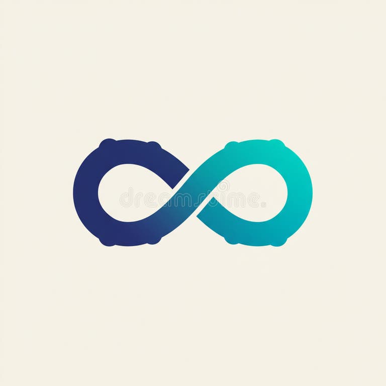 An Infinity Symbol with a Gradient Transition from Dark Blue To Light ...