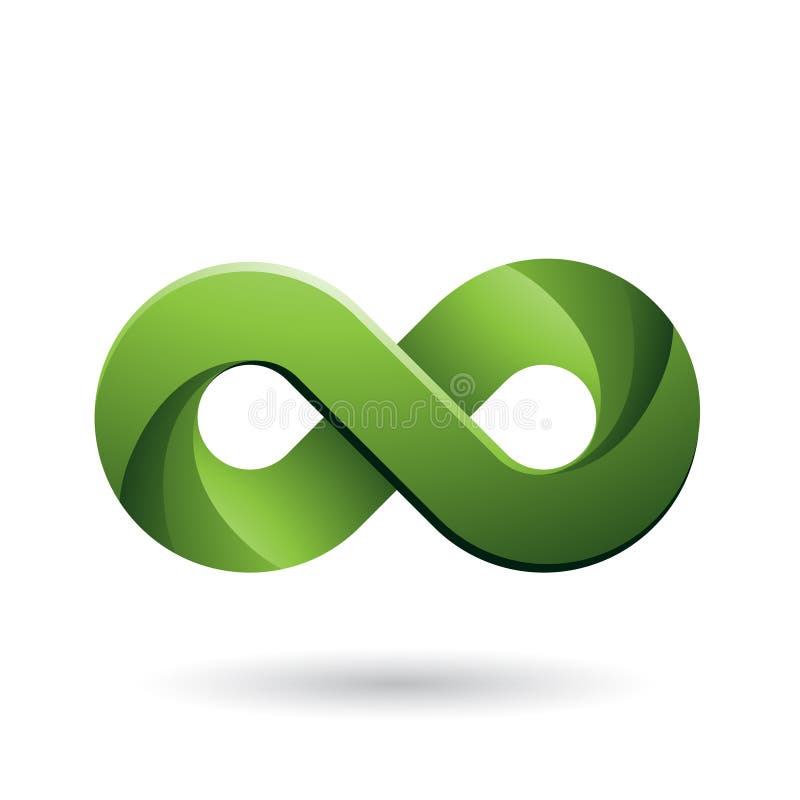 Infinity Symbol with Green Color Tints Vector Illustration Stock Vector ...