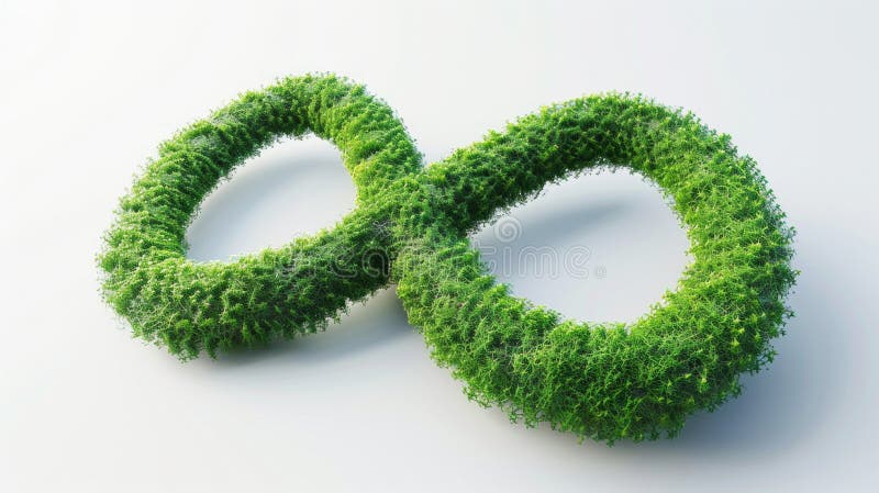 Infinity Symbol from the Green Grass. Isolated on White Stock Photo ...