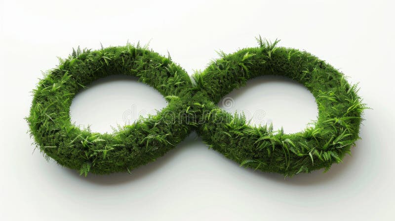 Infinity Symbol from the Green Grass. Isolated on White Stock Photo ...
