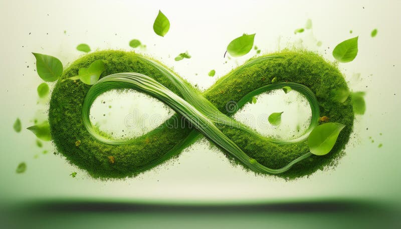 Infinity Symbol of Green Leaves, Green Leaves Nature Concept Stock ...