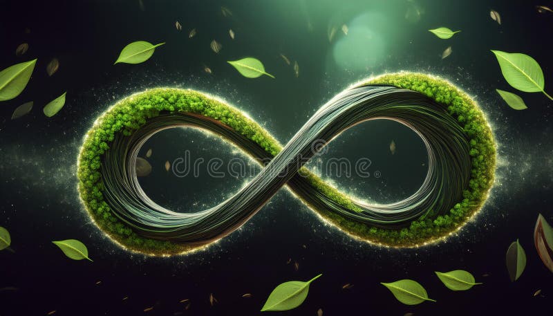 Infinity Symbol of Green Leaves, Green Leaves Nature Concept Stock ...