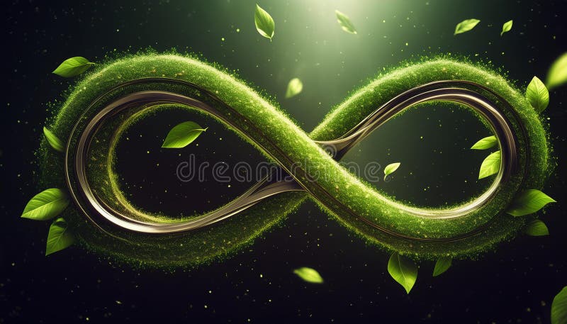 Infinity Symbol of Green Leaves, Green Leaves Nature Concept Stock ...