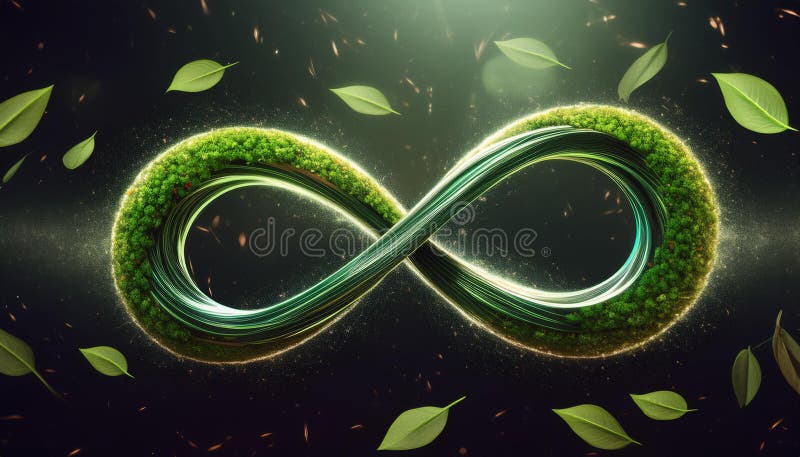 Infinity Symbol of Green Leaves, Green Leaves Nature Concept Stock ...