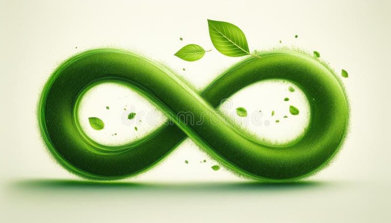 Infinity Symbol of Green Leaves, Green Leaves Nature Concept Stock ...
