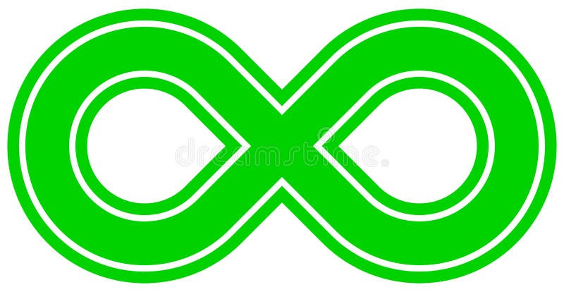 Infinity Symbol Green - Outlined - Isolated - Vector Stock Vector ...