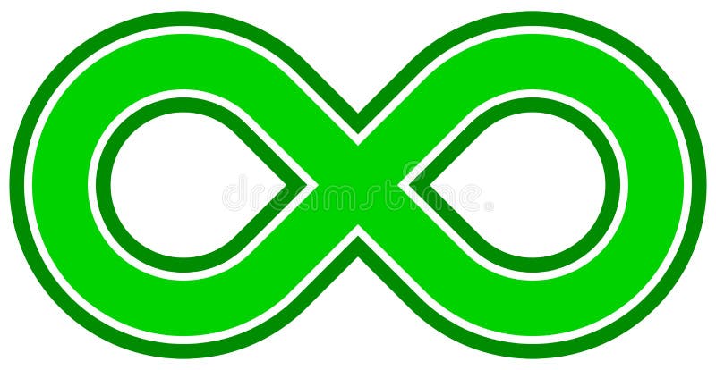 Infinity Symbol Green - Outlined - Isolated - Vector Stock Vector ...