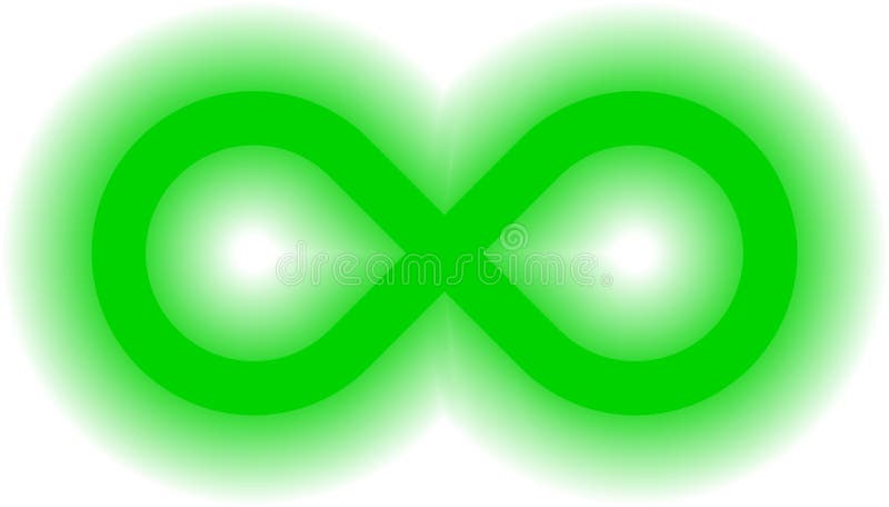 Infinity Symbol Green - Simple Glow with Transparency Eps 10 - I Stock ...