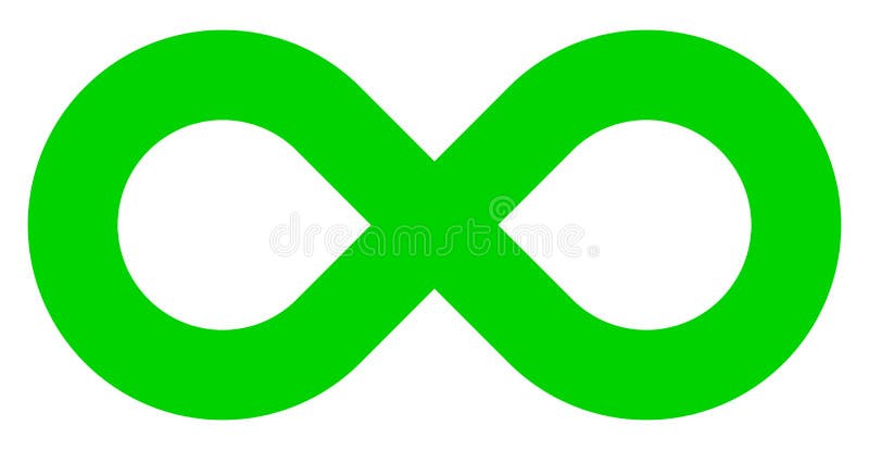 Infinity Symbol Green - Simple Standard - Isolated - Vector Stock ...