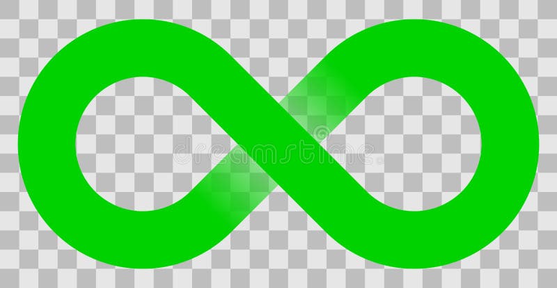 Infinity Symbol Green - Simple with Transparency Eps 10 - Isolated ...