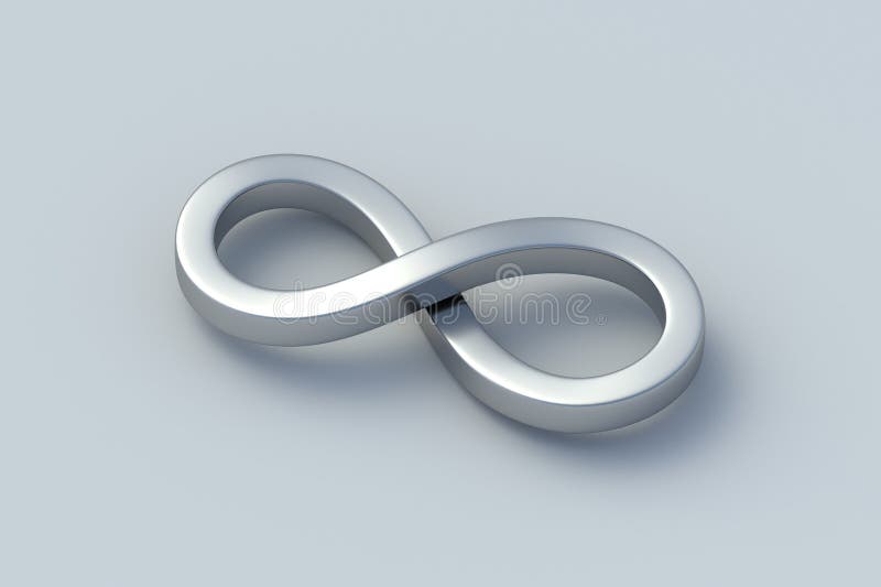 Infinity Symbol on Grey Background. Eternal Loop. Endless Line Stock ...