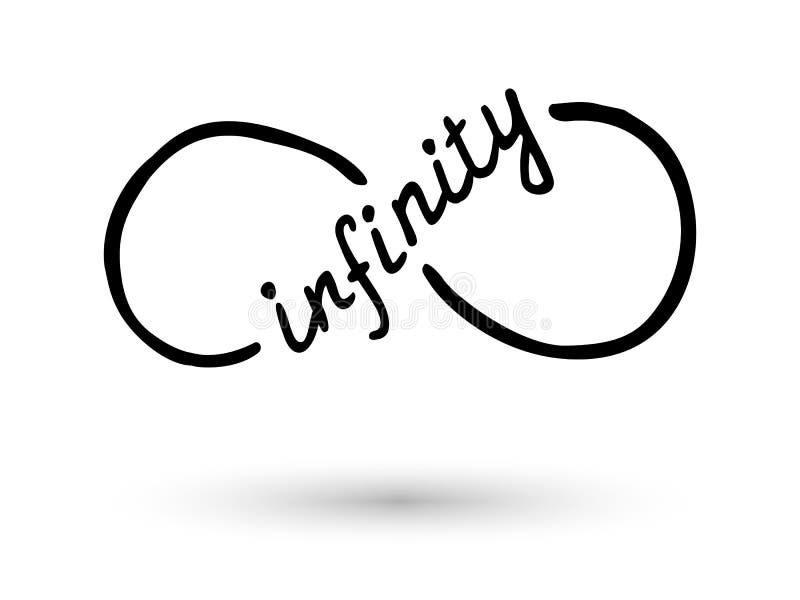 Infinity Symbol Hand Drawn with Ink Brush Stock Vector - Illustration ...
