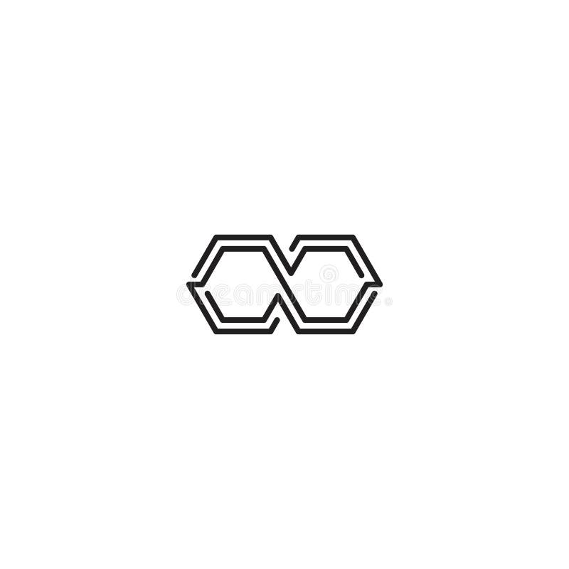 Infinity Symbol Hexagon Line Logo Icon Vector Stock Vector ...