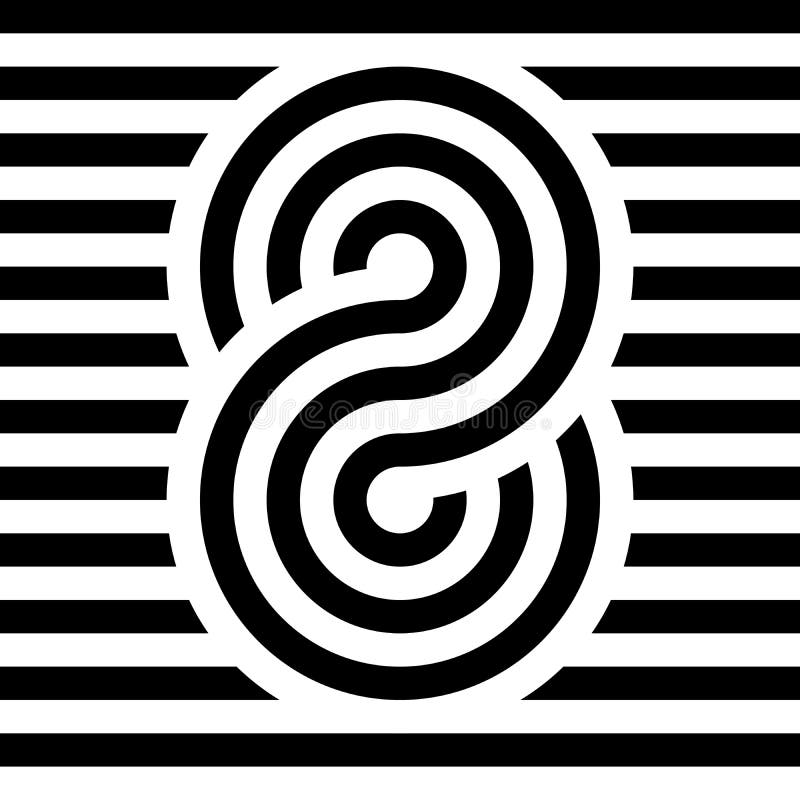 Infinity Symbol of Multiple Thin Black Lines. Concept of Infinite ...