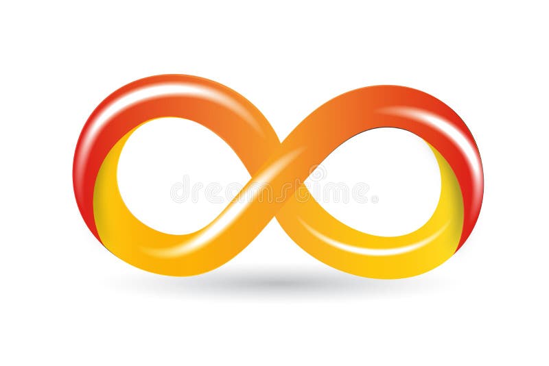 Infinity Symbol Orange Icon Vector Stock Vector - Illustration of ...
