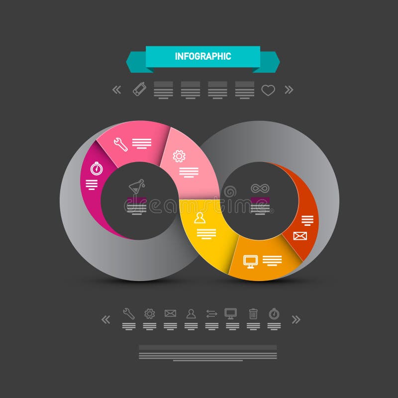 Infinity Symbol Infographics. Stock Vector - Illustration of ...