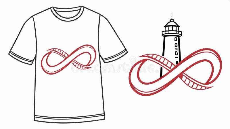 Infinity Symbol with Lighthouse, Endless Journey and Nautical Themes ...