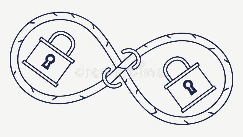 Infinity Symbol with Locks: Security and Endless Protection, Vector ...