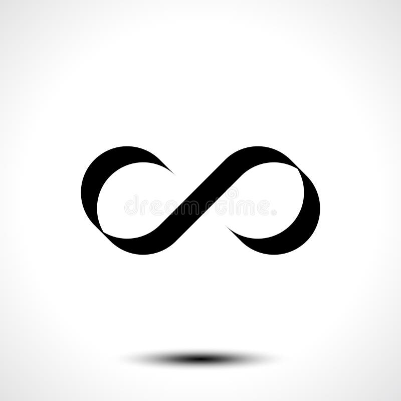 Infinity Symbol or Logo Design Isolated on White Background Stock ...