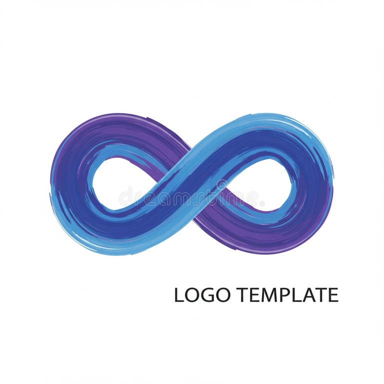 An Infinity Symbol Logo Features a Brushstroke Style Design with a ...