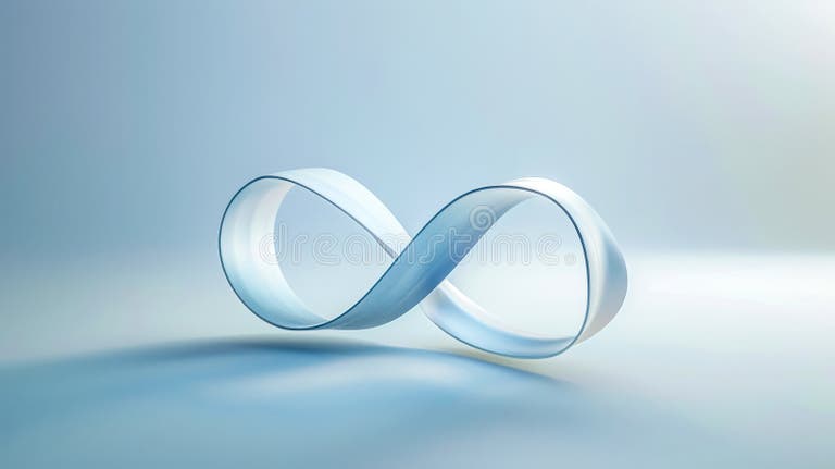 Infinity Symbol Looping Continuously on Blue Background Stock ...