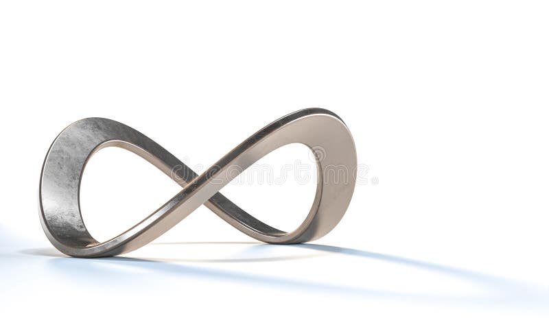 Infinity Symbol Looping Continuously in Silver Metal Stock Illustration ...