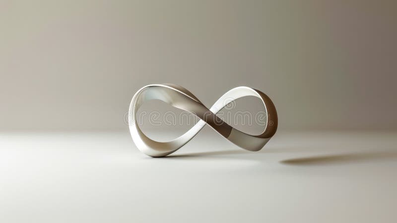 Infinity Symbol Looping Continuously on White Surface Stock Image ...