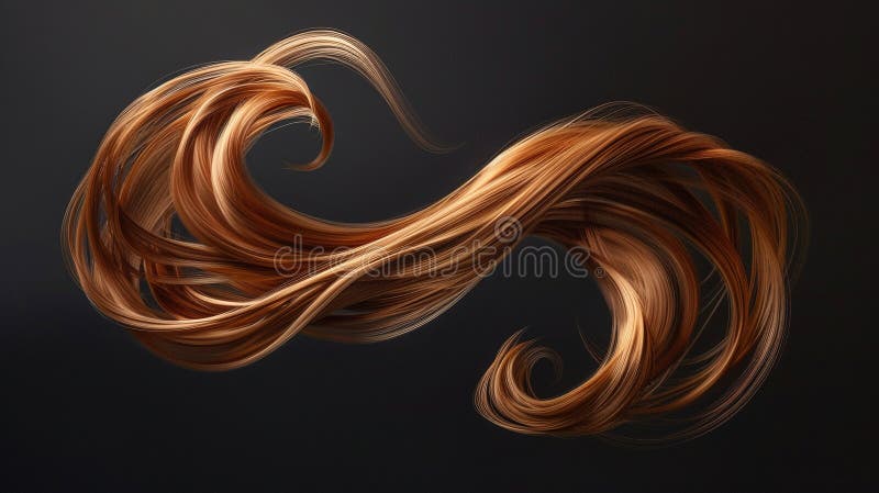 A Infinity Symbol Made of Beautiful Long Hair. Generative AI. Stock ...