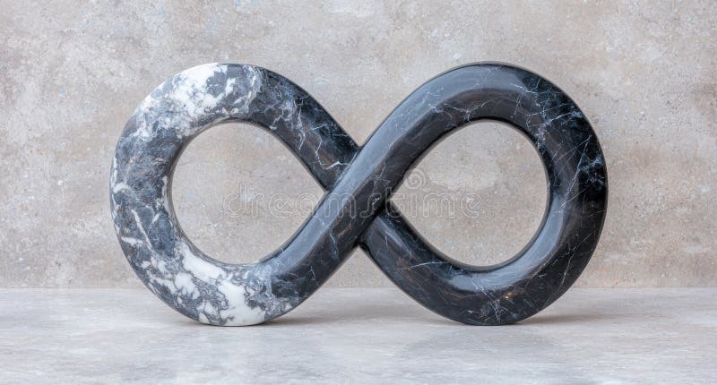 Infinity Symbol Made of Black and White Marble Stock Illustration ...