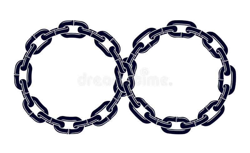 Infinity Symbol Made from Chain Vector Sign Logo Stock Vector ...