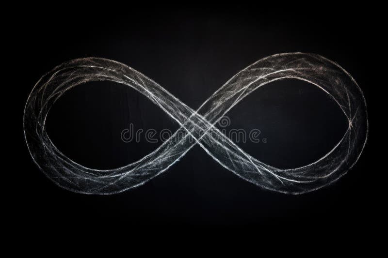 An Infinity Symbol Made from Chalk on a Blackboard Stock Photo - Image ...