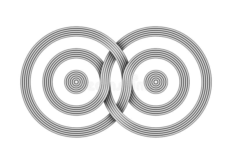 Infinity Symbol Made of Interference Concentric Waves. Vector ...