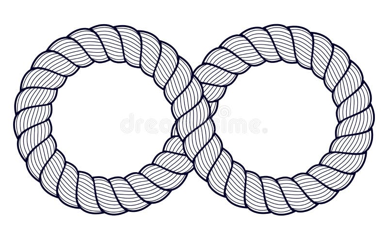Infinity Symbol Made from Rope Vector Sign Logo Stock Vector ...