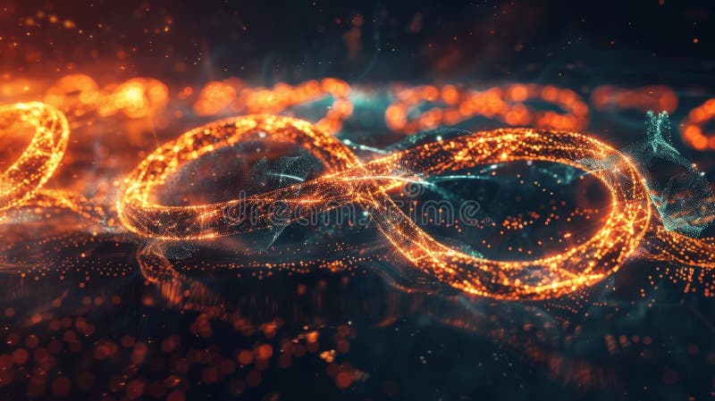 An Infinity Symbol Made of Shimmering Threads Representing the ...