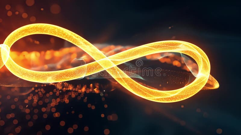 An Infinity Symbol Made of Shimmering Threads Representing the ...