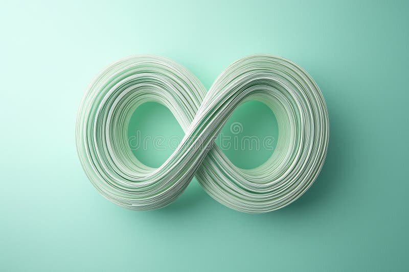 An Infinity Symbol Made from Textured Paper Strips Ai Illustration ...