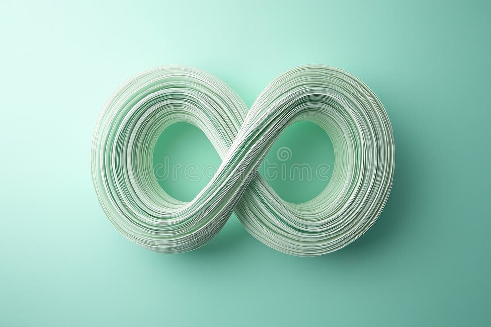 An Infinity Symbol Made from Textured Paper Strips Ai Illustration ...