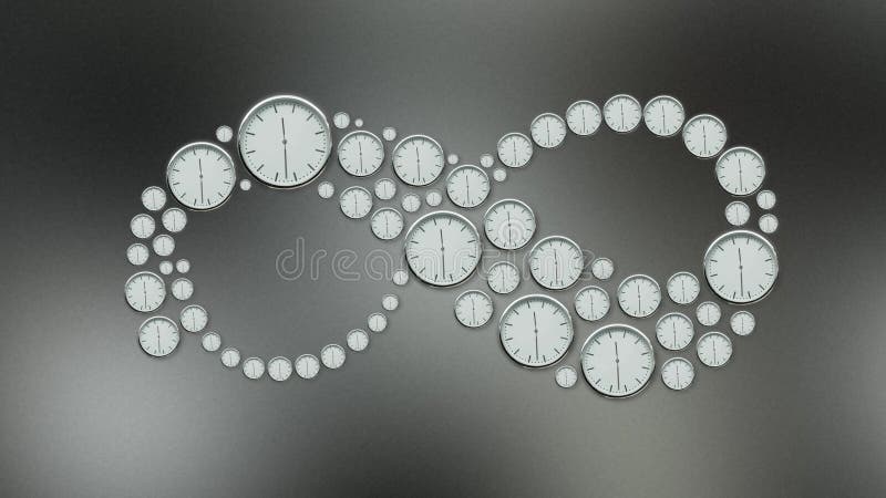 Infinity Symbol Made from Timelapse Clocks Stock Footage - Video of ...