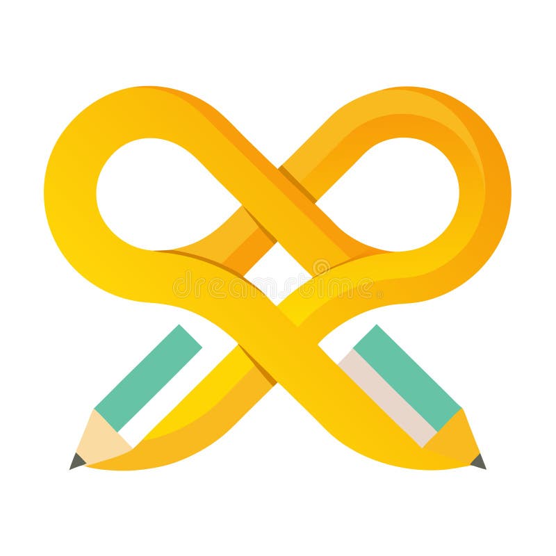 Creative Pencil Logo: Infinity Symbol Representing Writing, Education ...