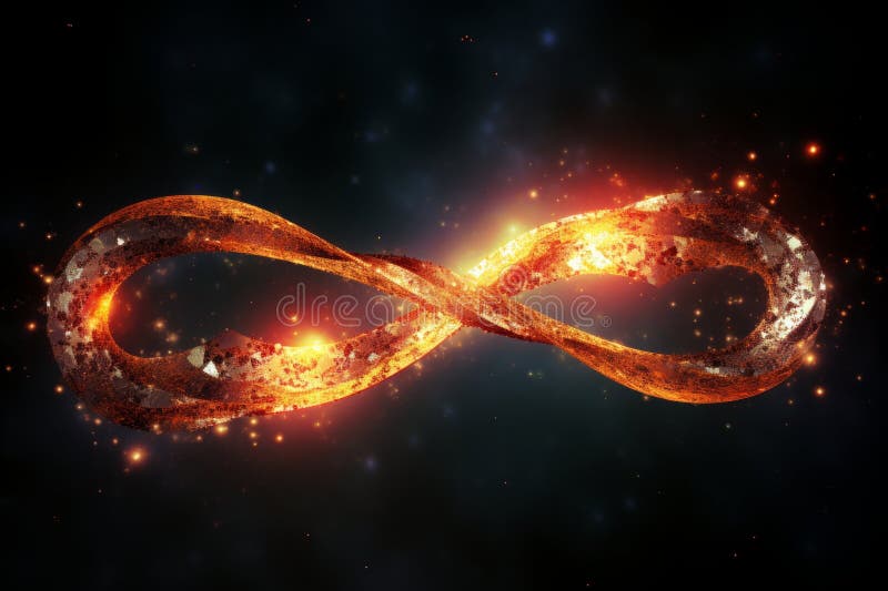 The Infinity Symbol is Made Up of Fire and Smoke Stock Illustration ...