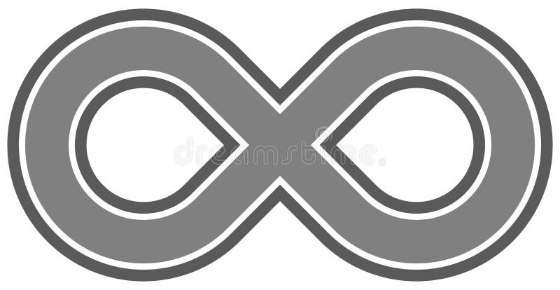 Infinity Symbol Medium Gray - Outlined - Isolated - Vector Stock Vector ...